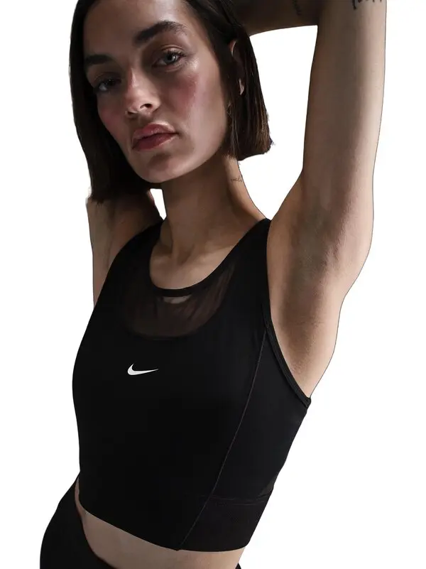 Nike Pro Dri-fit Cropped Tank Top - Black