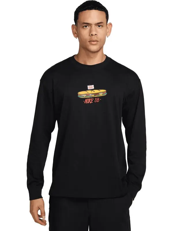 Nike Sb Long-sleeved Max90 Skate T-shirt - Black