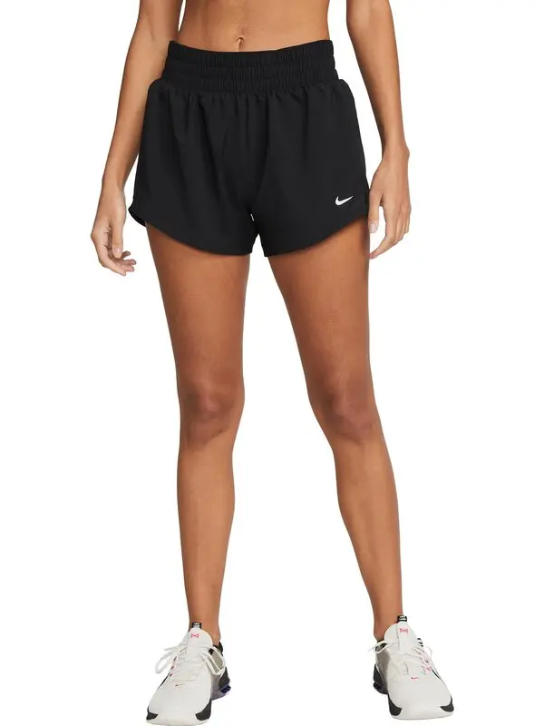 Nike One Dri-fit Mid-rise 3" Brief-lined Shorts - Black
