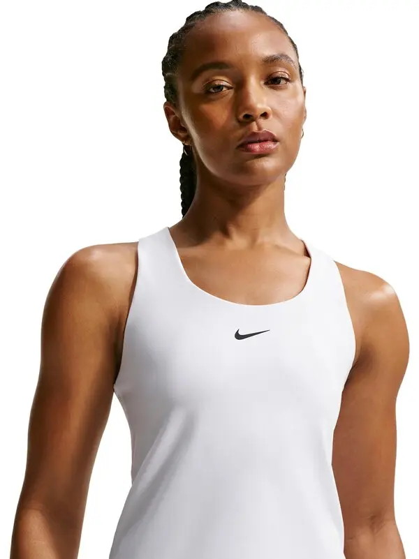 Nike Swoosh Medium-support Padded Sports Bra Tank Top - White
