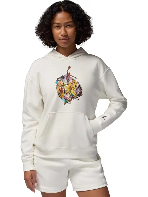 JORDAN Brooklyn Fleece Graphic Pullover Hoodie - White
