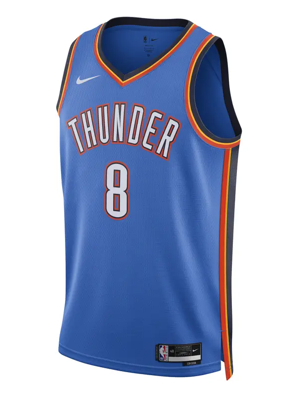 Nike Oklahoma City Thunder Icon Edition Dri-fit Nba Swingman Jersey - Blue
