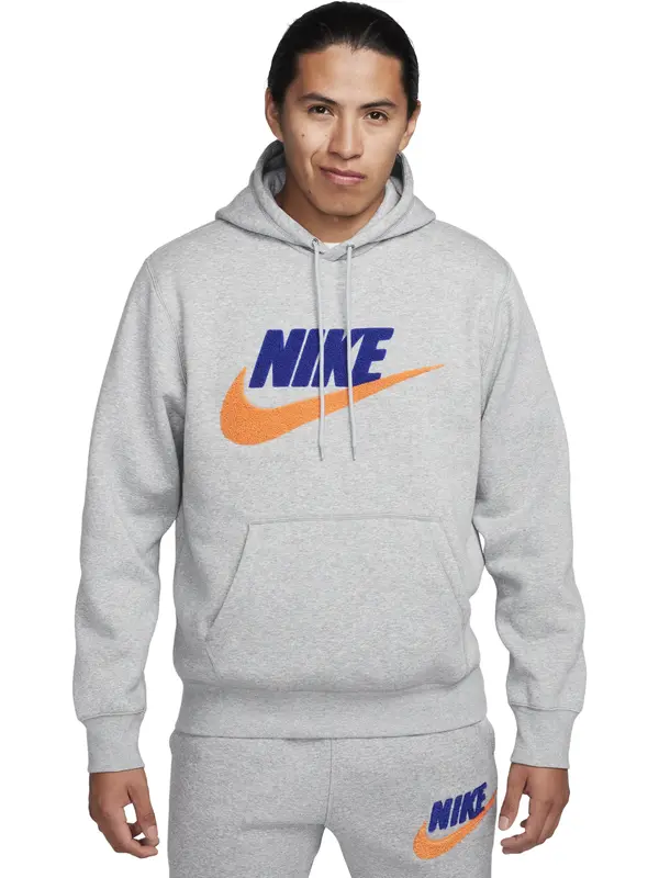 Nike Club Fleece Pullover Hoodie - Grey