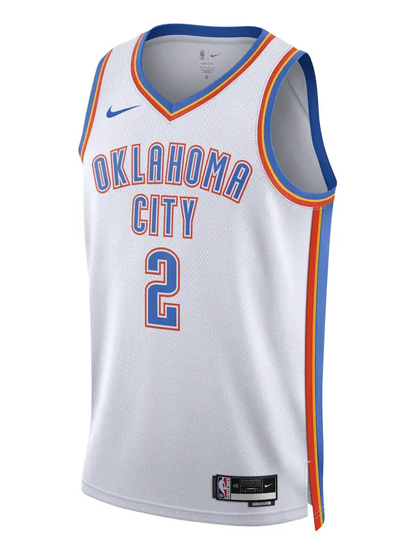 Nike Shai Gilgeous-alexander Oklahoma City Thunder Association Edition Dri-fit Nba Swingman Jersey - White