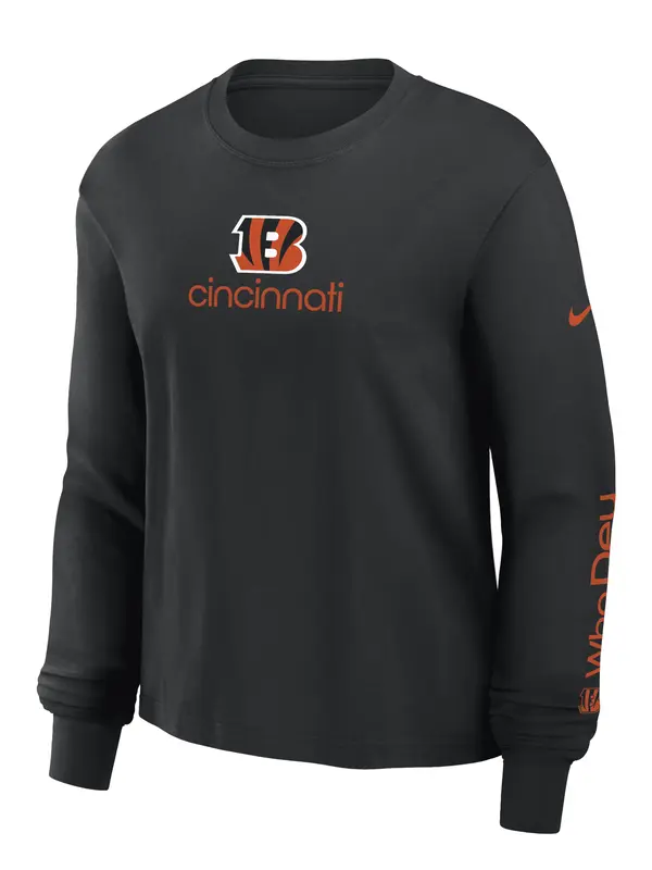 Nike Cincinnati Bengals Boxy Nfl Long-sleeve T-shirt - Black