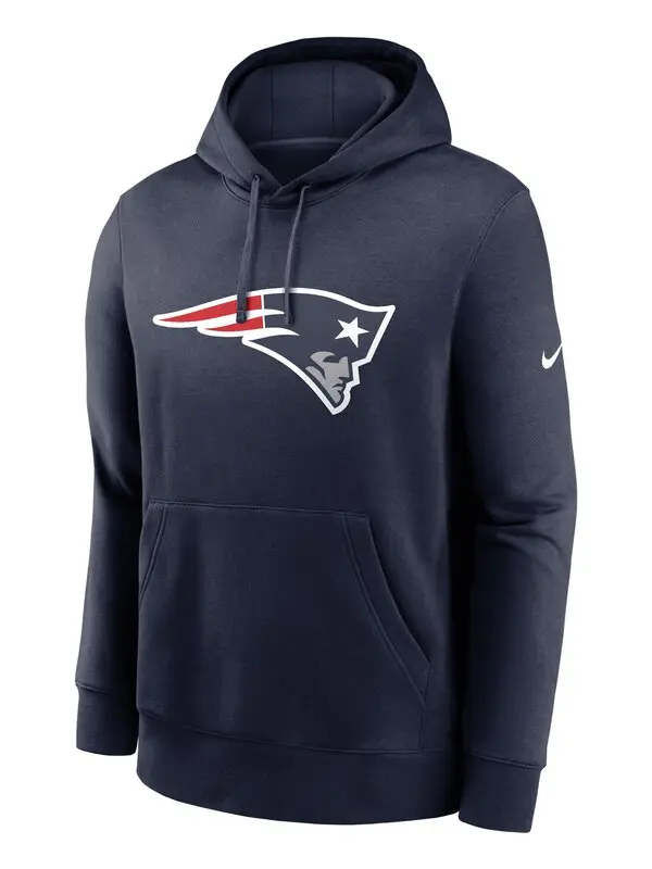 Nike New England Patriots Club Logo Hoodie - Blue
