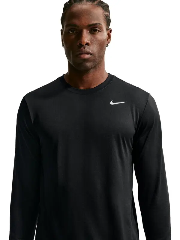 Nike Dri-fit Legend Long-sleeve Fitness Top - Black
