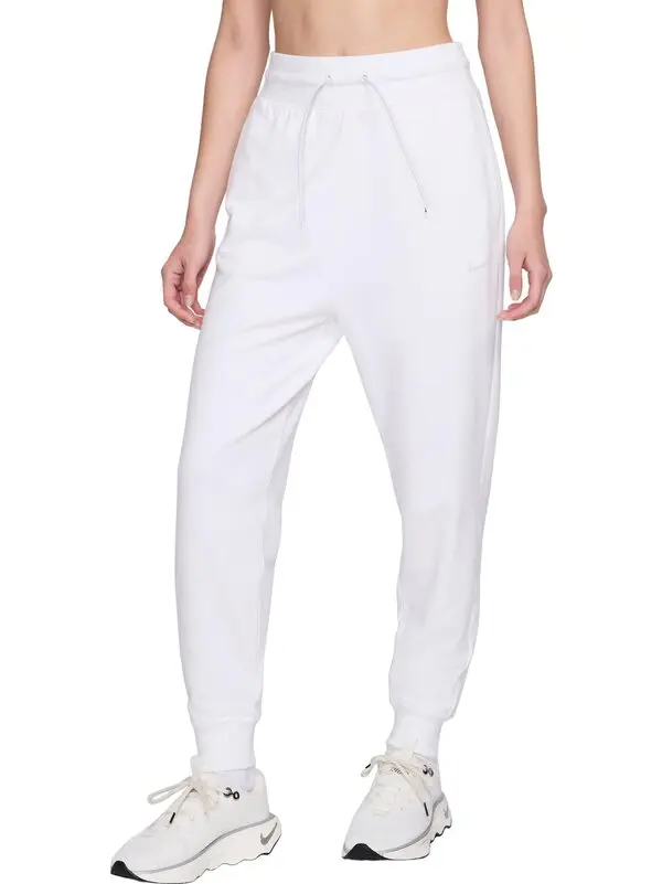 Nike Dri-fit One High-waisted 7/8 French Terry Jogger Pants - White