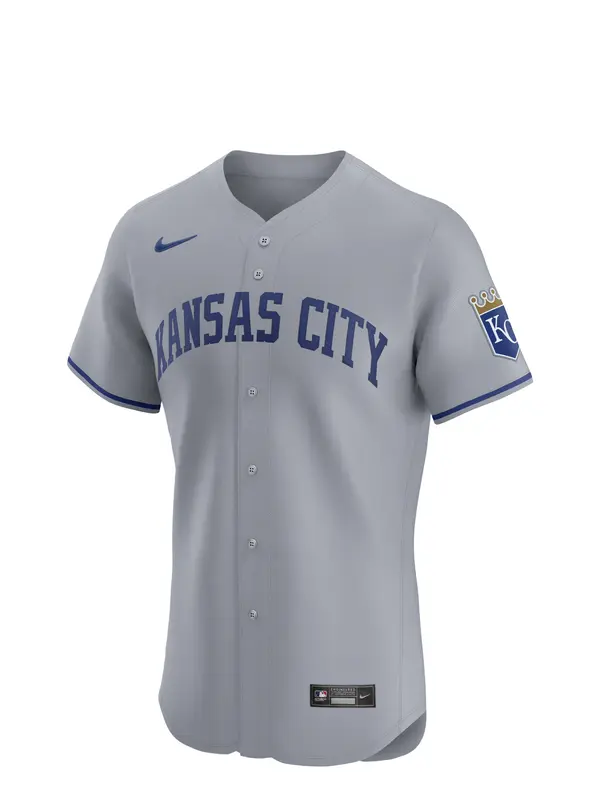 Nike Kansas City Royals Dri-fit Adv Mlb Elite Jersey - Grey