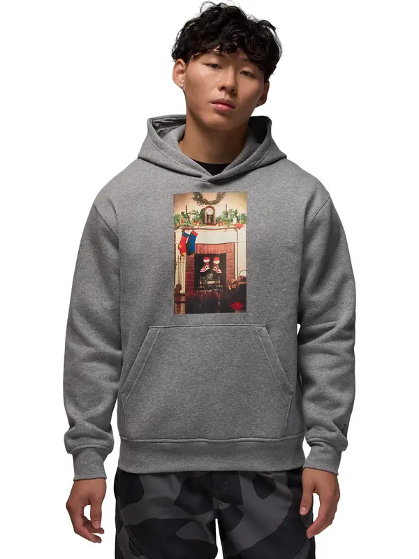 JORDAN Jumpman "chimney" Fleece Pullover Hoodie - Grey