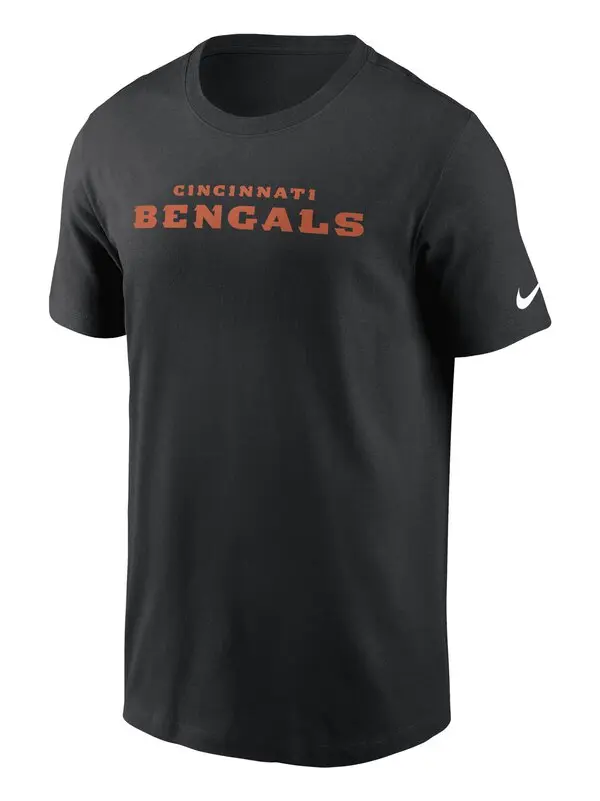 Nike Cincinnati Bengals Primetime Wordmark Essential Nfl T-shirt - Black