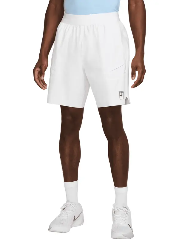 Nike Court Advantage Dri-fit 8" Tennis Shorts - White