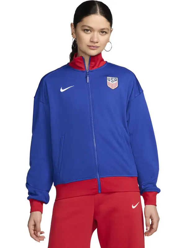 Nike Usmnt Academy Pro Dri-fit Soccer Anthem Jacket - Blue