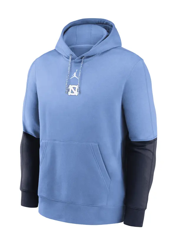 JORDAN North Carolina Tar Heels Sideline Team Issue Club Pullover Hoodie - Blue