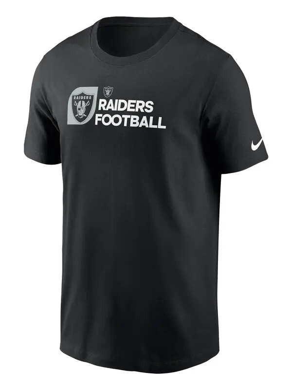 Nike Las Vegas Raiders Team Outline Essential T-shirt Nfl T-shirt - Black