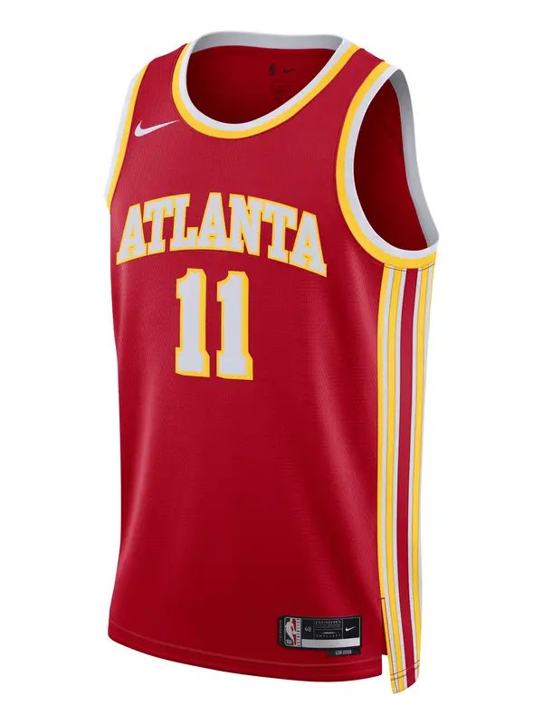 Nike Atlanta Hawks Icon Edition Dri-fit Nba Swingman Jersey - Red