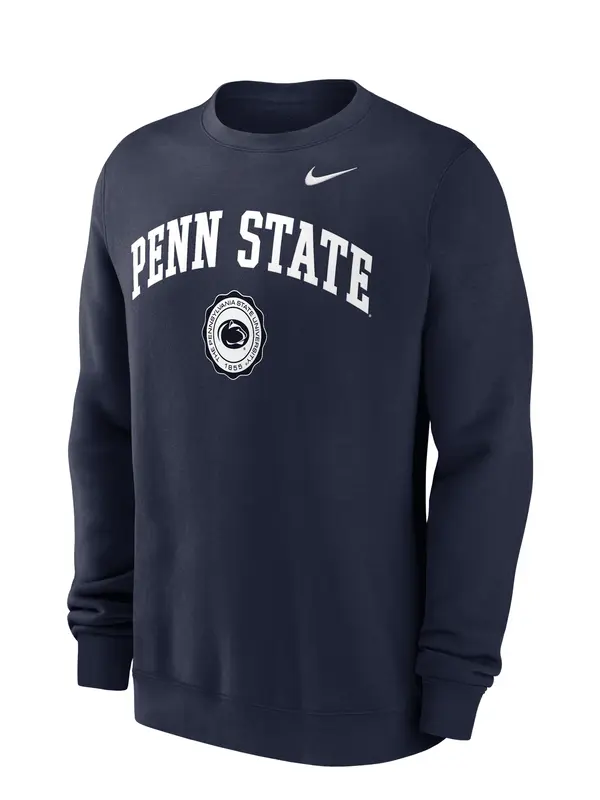Nike Penn State Nittany Lions Arched Seal College Pullover Crew - Blue