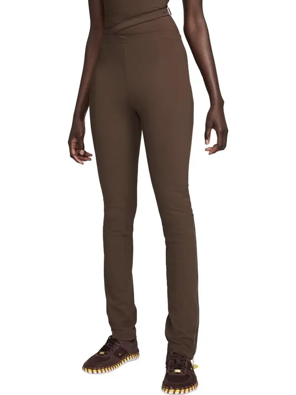 Nike X Jacquemus Asymmetrical Strappy Waistband Pants - Brown