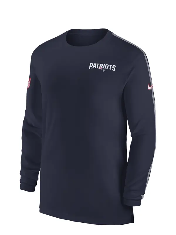Nike New England Patriots Sideline Coach Dri-fit Nfl Long-sleeve Top - Blue