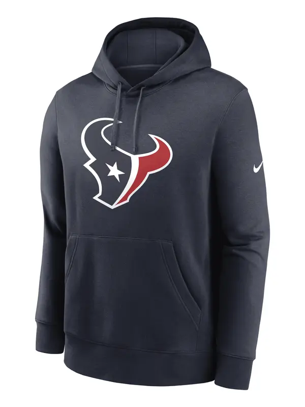 Nike Houston Texans Club Logo Nfl Pullover Hoodie - Black