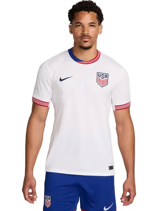 Nike Usmnt 2024 Stadium Home Dri-fit Soccer Replica Jersey - White