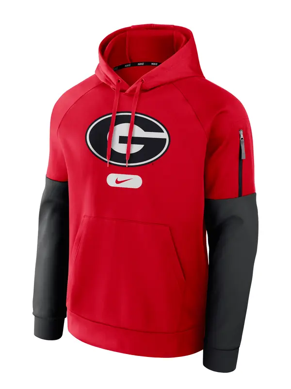 Nike Georgia Bulldogs Therma College Pullover Hoodie - Red