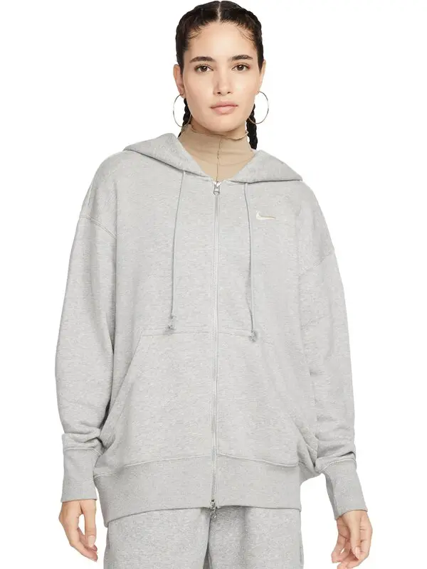 Nike Sportswear Phoenix Fleece Oversized Full-zip Hoodie - Grey
