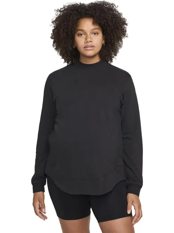 Nike Reversible French Terry Pullover Top - Black