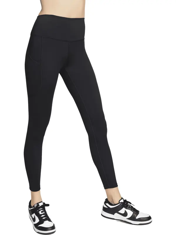 Nike One High-waisted 7/8 Leggings With Pockets - Black