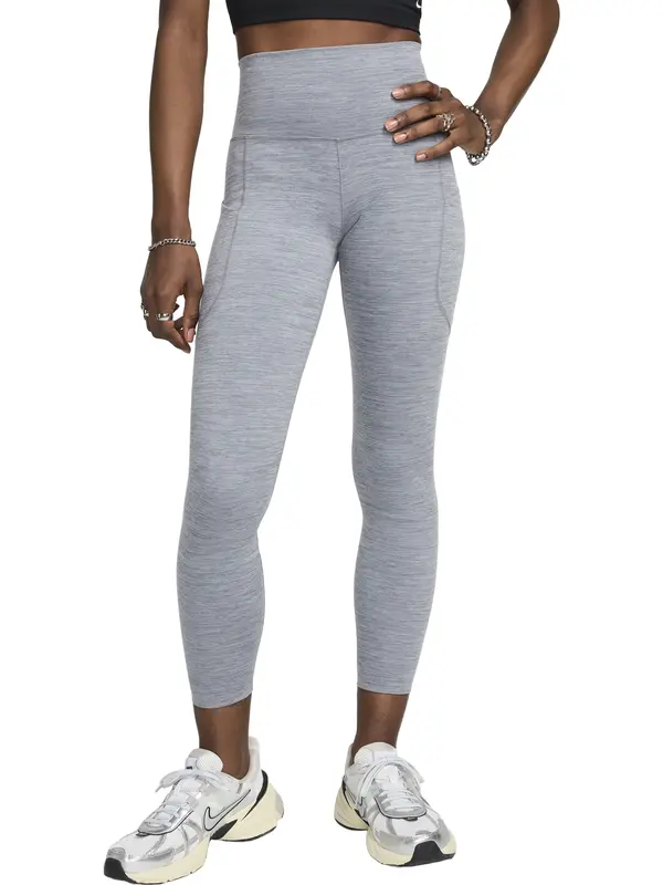 Nike One High-waisted 7/8 Leggings With Pockets - Grey