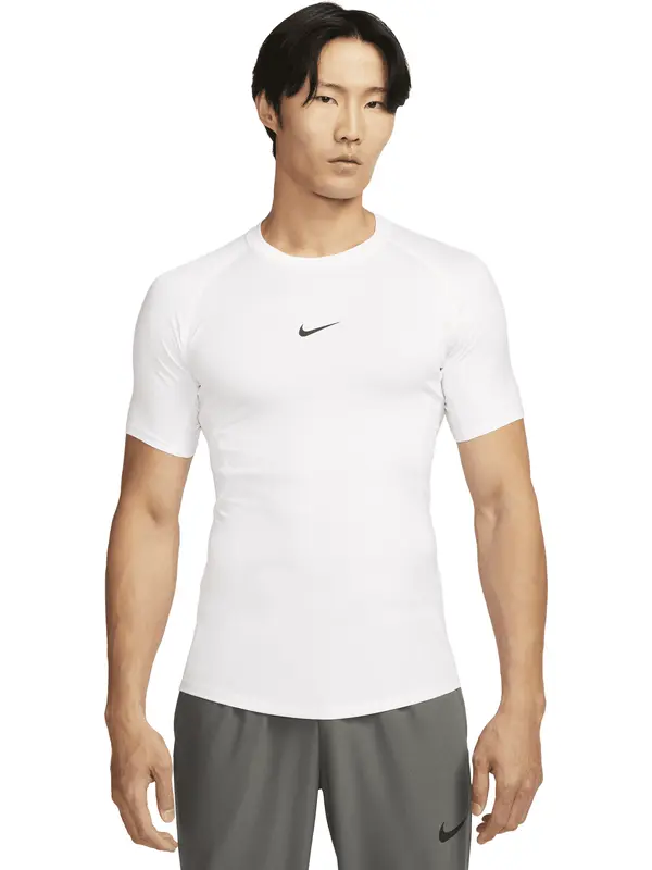 Nike Pro Dri-fit Tight Short-sleeve Fitness Top - White