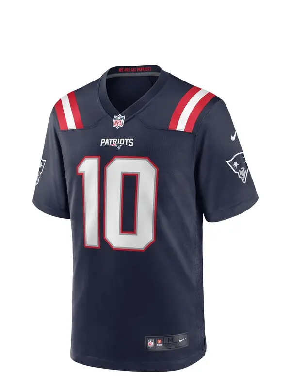 Nike Drake Maye New England Patriots Nfl Game Jersey - Blue