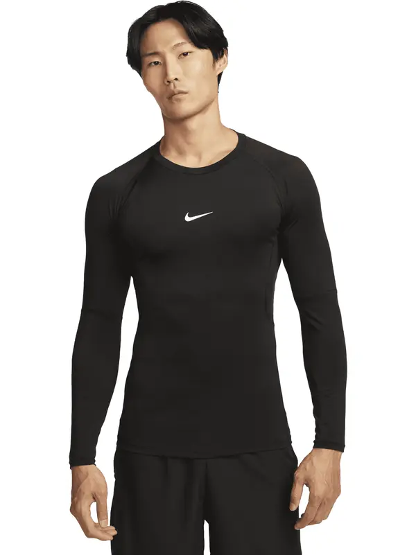 Nike Pro Dri-fit Tight Long-sleeve Fitness Top - Black