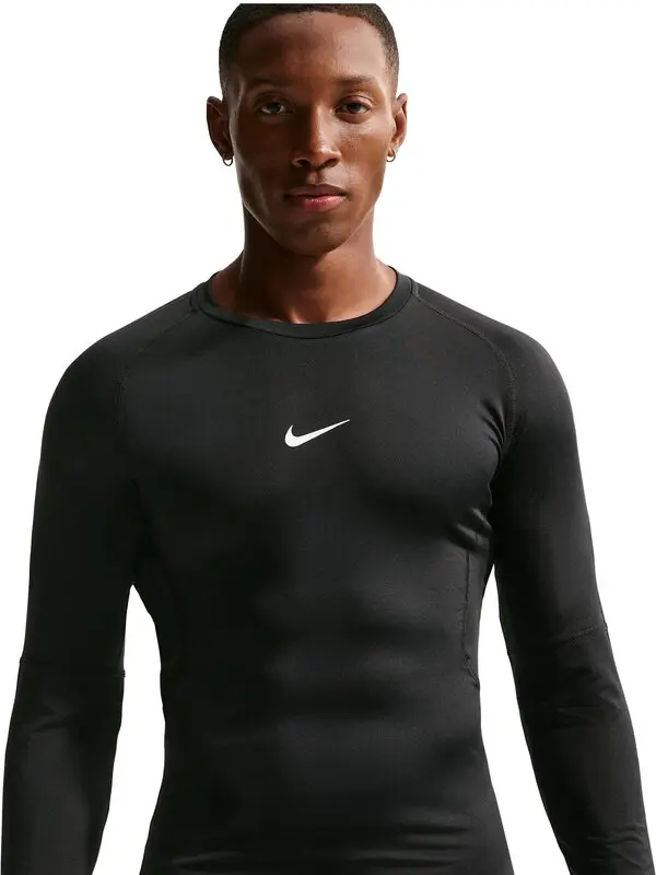 Nike Pro Dri-fit Tight Long-sleeve Fitness Top - Black