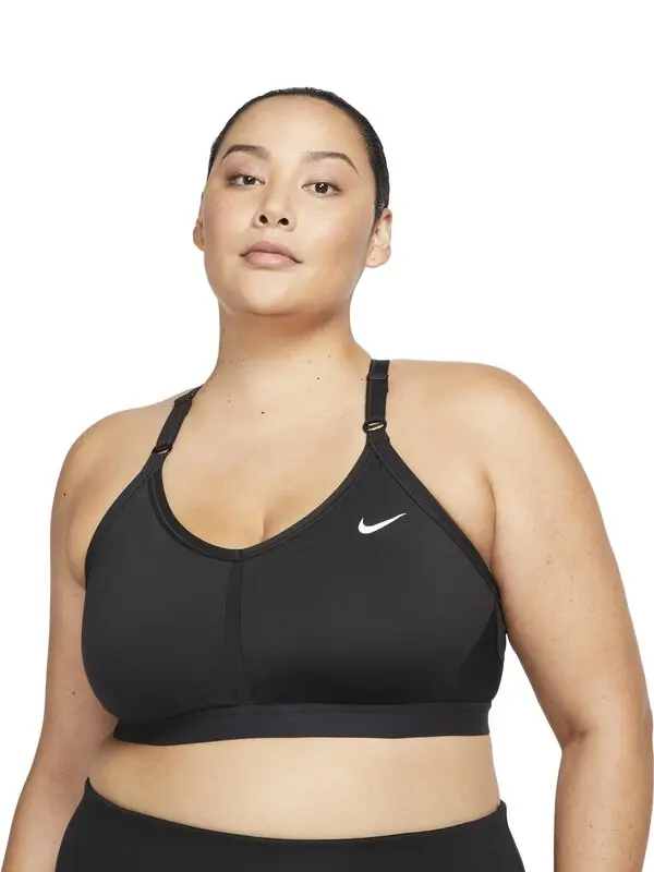 Nike Indy Light-support Padded V-neck Sports Bra - Black