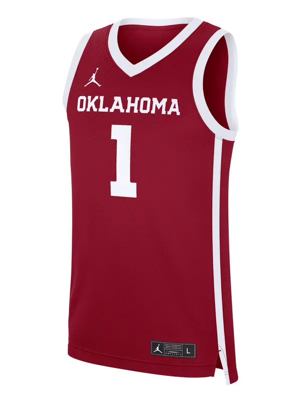 JORDAN Oklahoma Sooners Replica College Basketball Jersey - Red