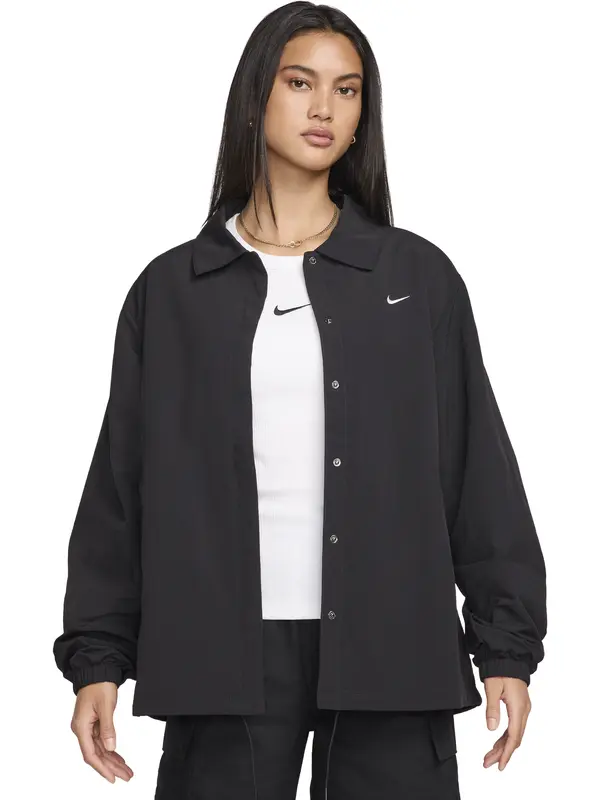 Nike Sportswear Essential Oversized Uv Woven Coaches' Jacket - Black