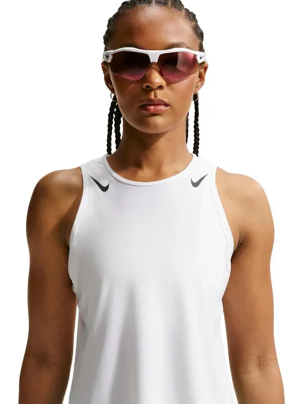 Nike Aeroswift Dri-fit Adv Cropped Running Tank Top - White