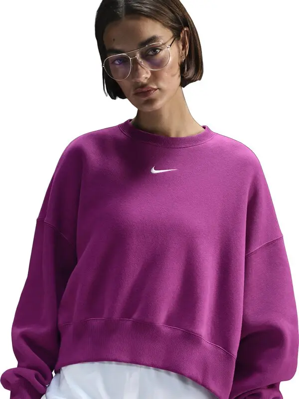 Nike Sportswear Phoenix Fleece Over-oversized Crew-neck Sweatshirt - Purple