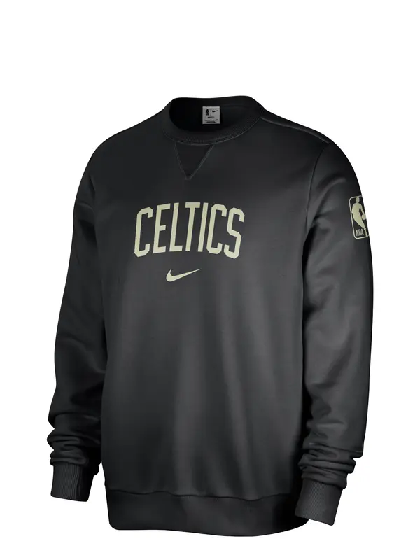 Nike Boston Celtics Standard Issue Dri-fit Nba Crew-neck Sweatshirt - Black
