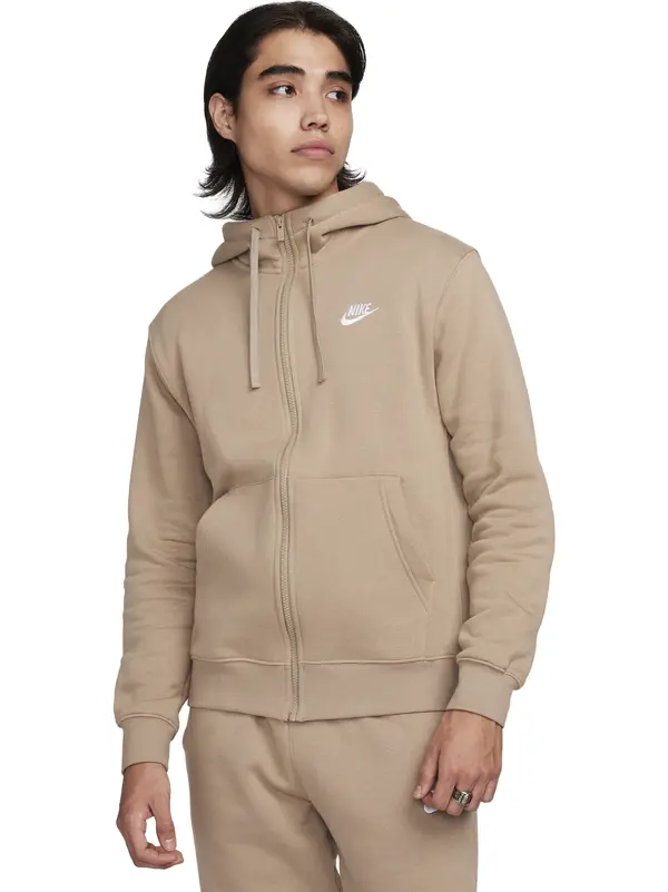 Nike Sportswear Club Fleece Full-zip Hoodie - Brown