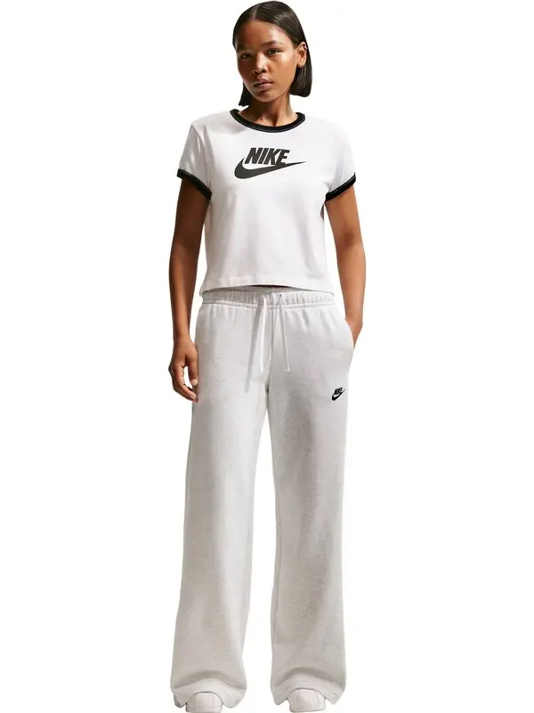 Nike Sportswear Club Fleece Mid-rise Wide-leg Sweatpants - Brown