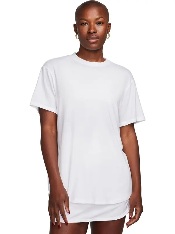 Nike Relaxed Dri-fit Short-sleeve Top - White
