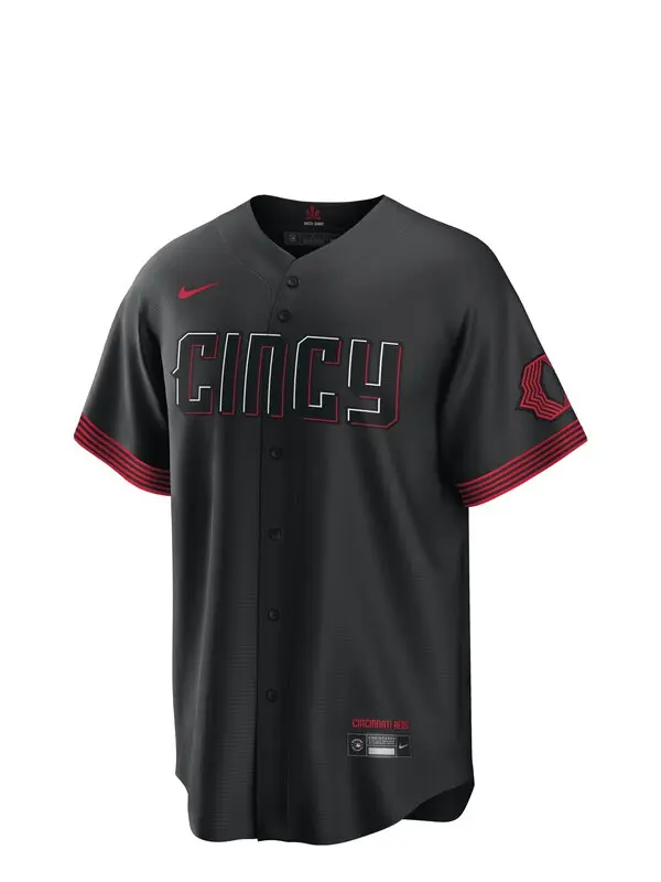 Nike Mlb Cincinnati Reds City Connect Replica Baseball Jersey - Black