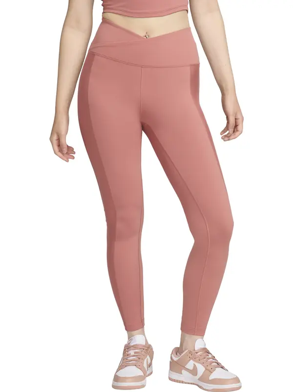 Nike One Wrap High-waisted 7/8 Leggings - Pink