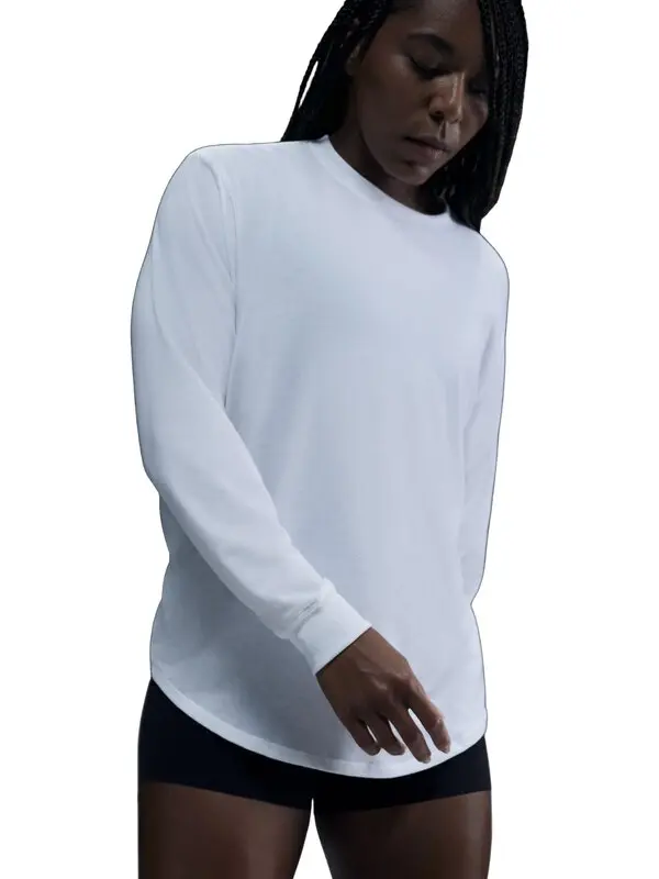Nike Dri-fit Relaxed Long-sleeve Top - White