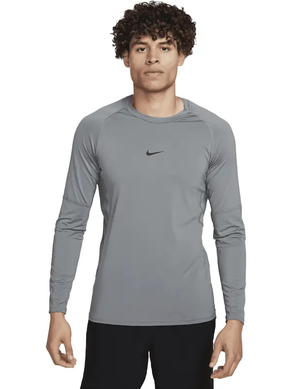 Nike Pro Dri-fit Slim Long-sleeve Fitness Top - Grey