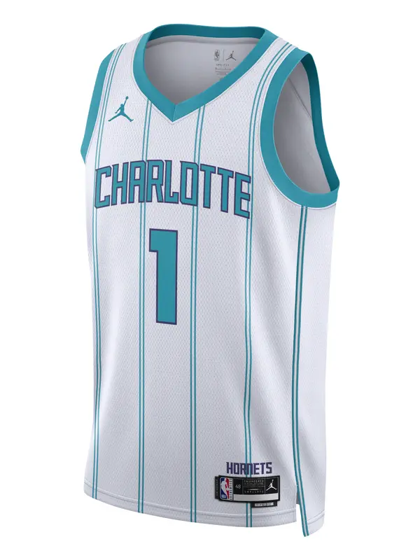 JORDAN Charlotte Hornets Association Edition Dri-fit Nba Swingman Jersey - White