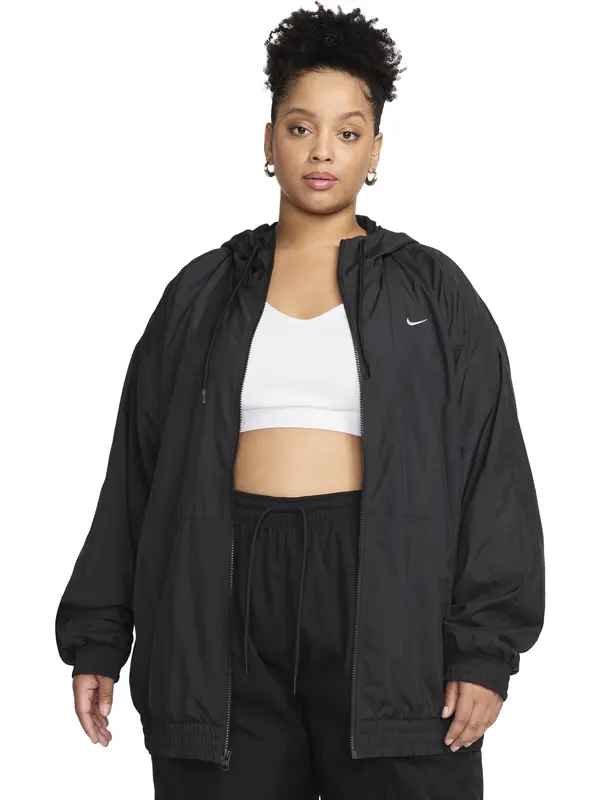 Nike Sportswear Classic Wovens Loose Uv Hooded Jacket - Black
