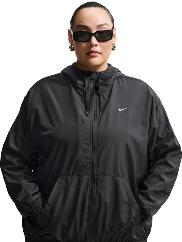 Nike Sportswear Classic Wovens Loose Uv Hooded Jacket - Black
